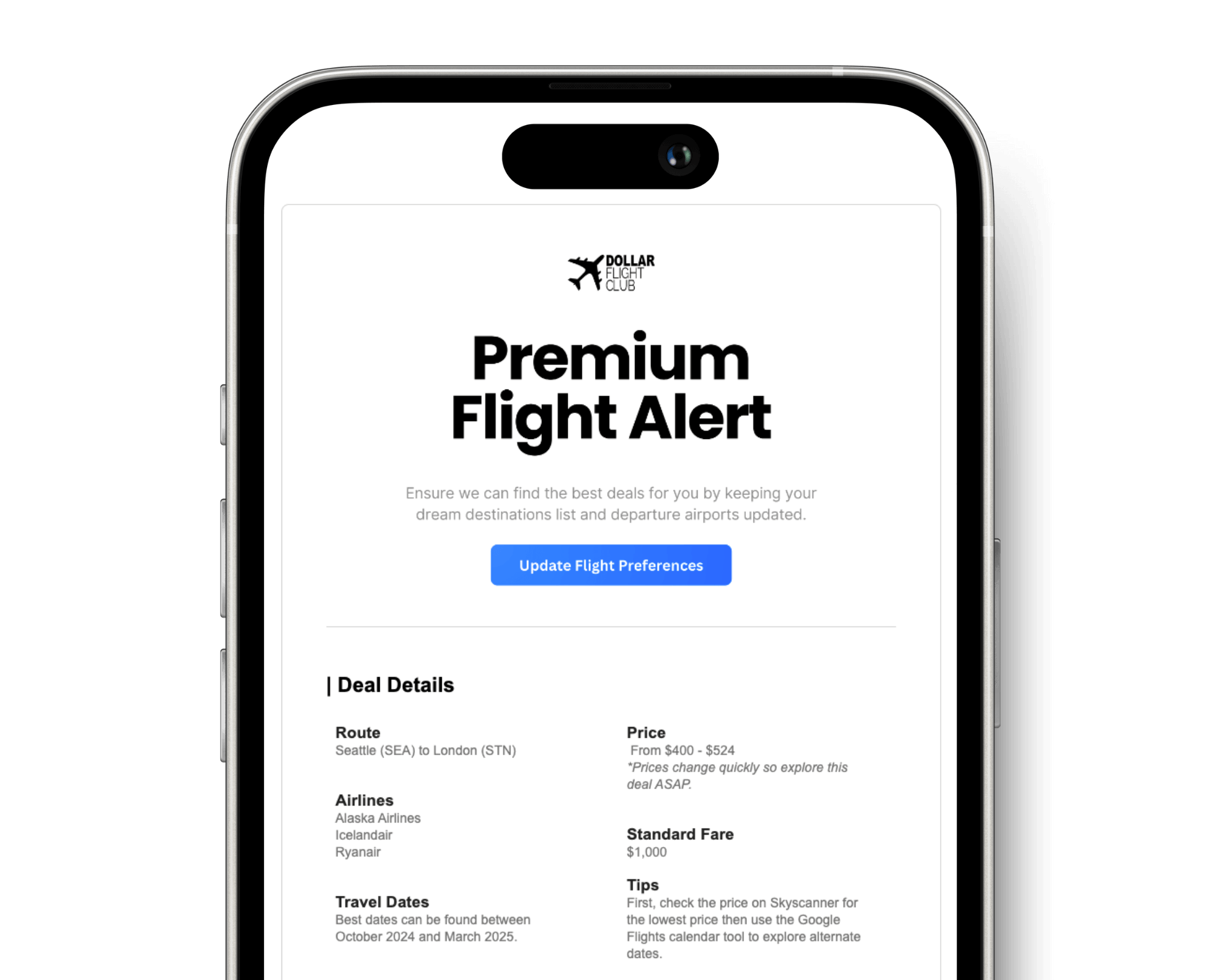 Premium Plans - Try Dollar Flight Club Premium for $1